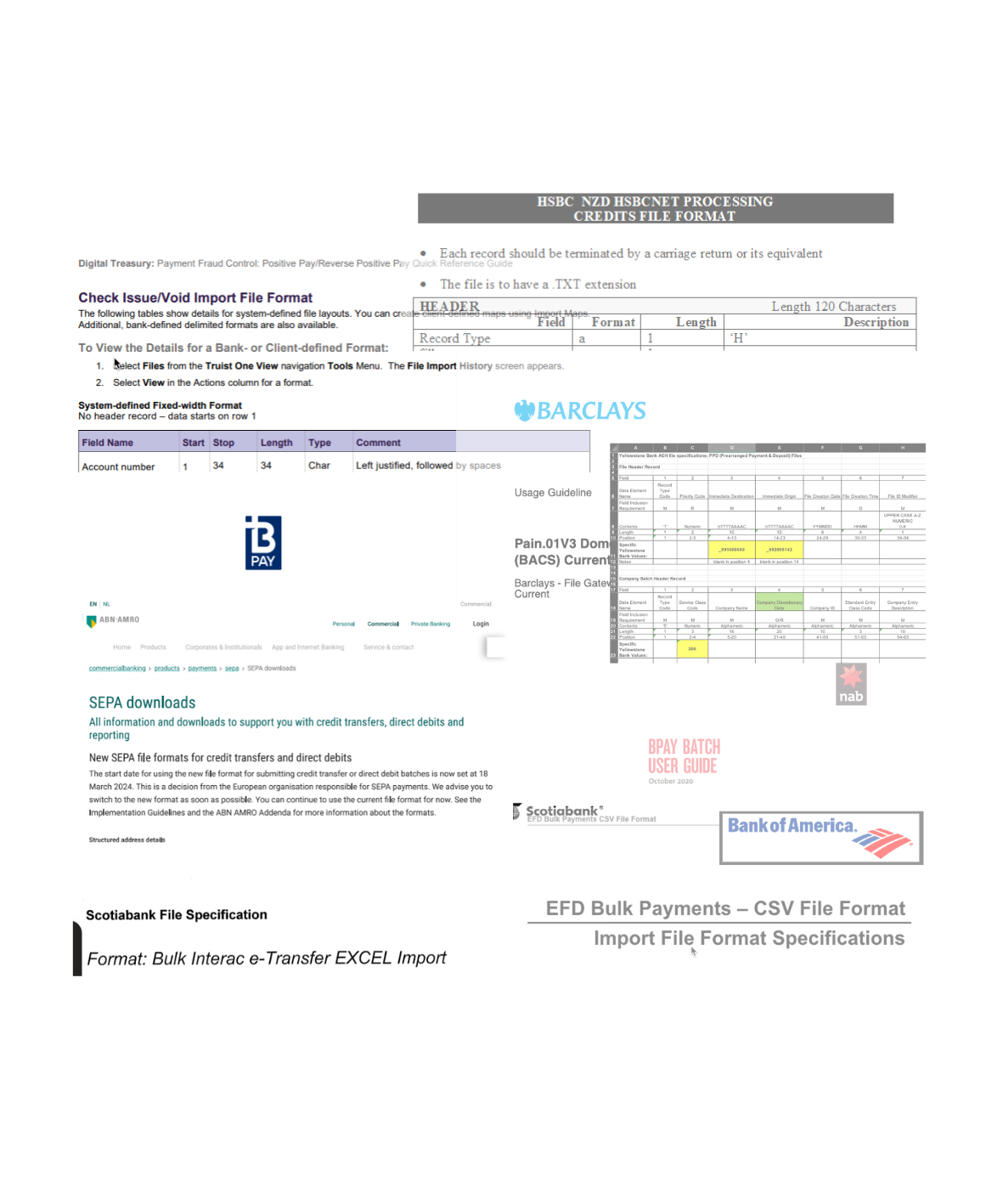 What is a bank specification?