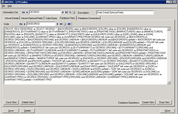 Example using OE Order Details