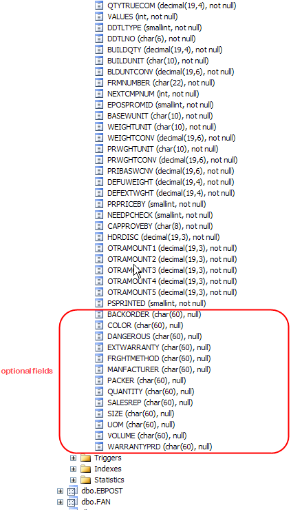 Example using OE Order Details