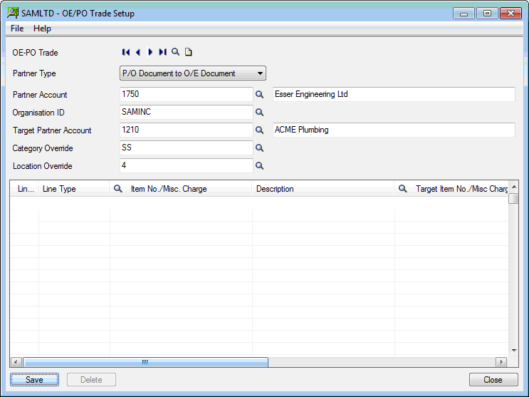 Tutorial - OE/PO Trade using Account to Account