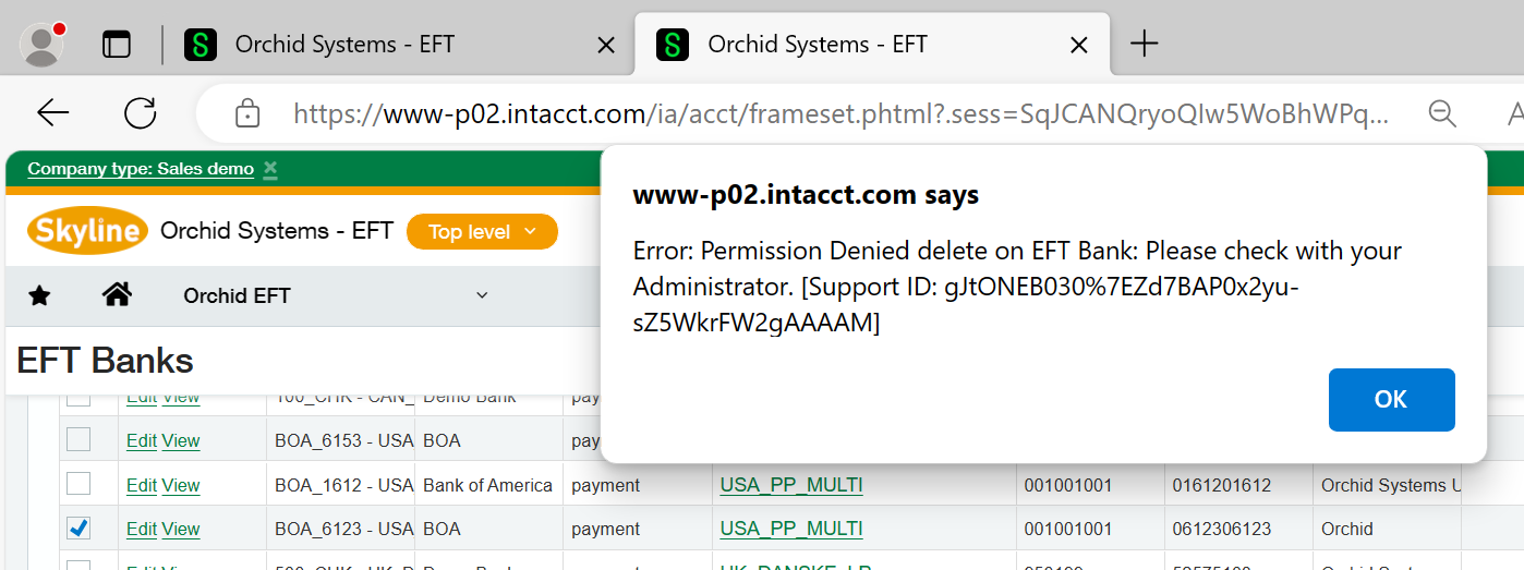 EFT Banks - Field List