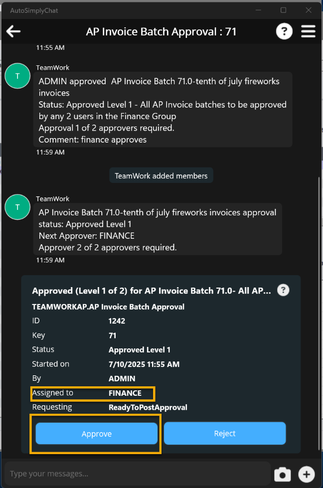 A/P Invoice Batch Approval