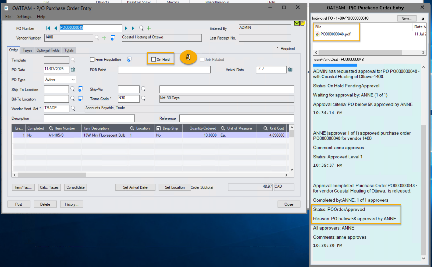 Purchase Order Approval